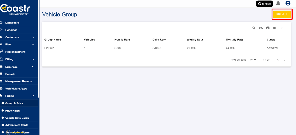 How to create a Vehicle Group?