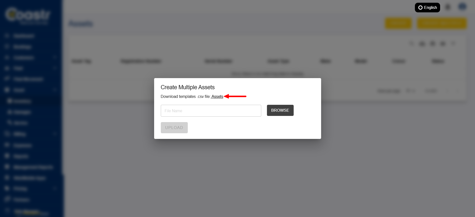 How to bulk upload assets in the asset inventory?