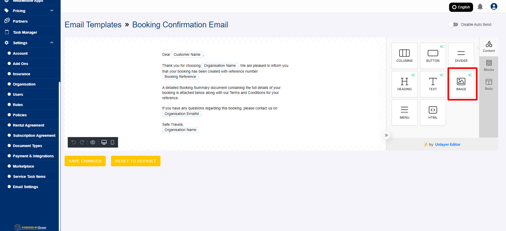 How to use Editable Email Templates feature?