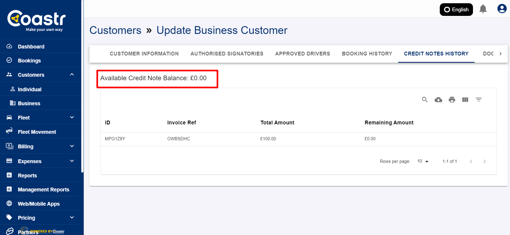 How to view the Available Credit Balance?