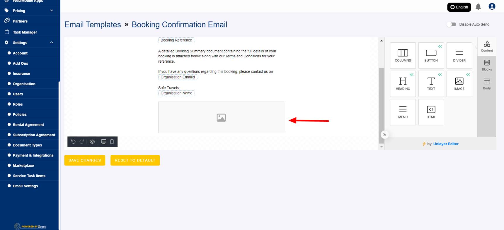 How to use Editable Email Templates feature?