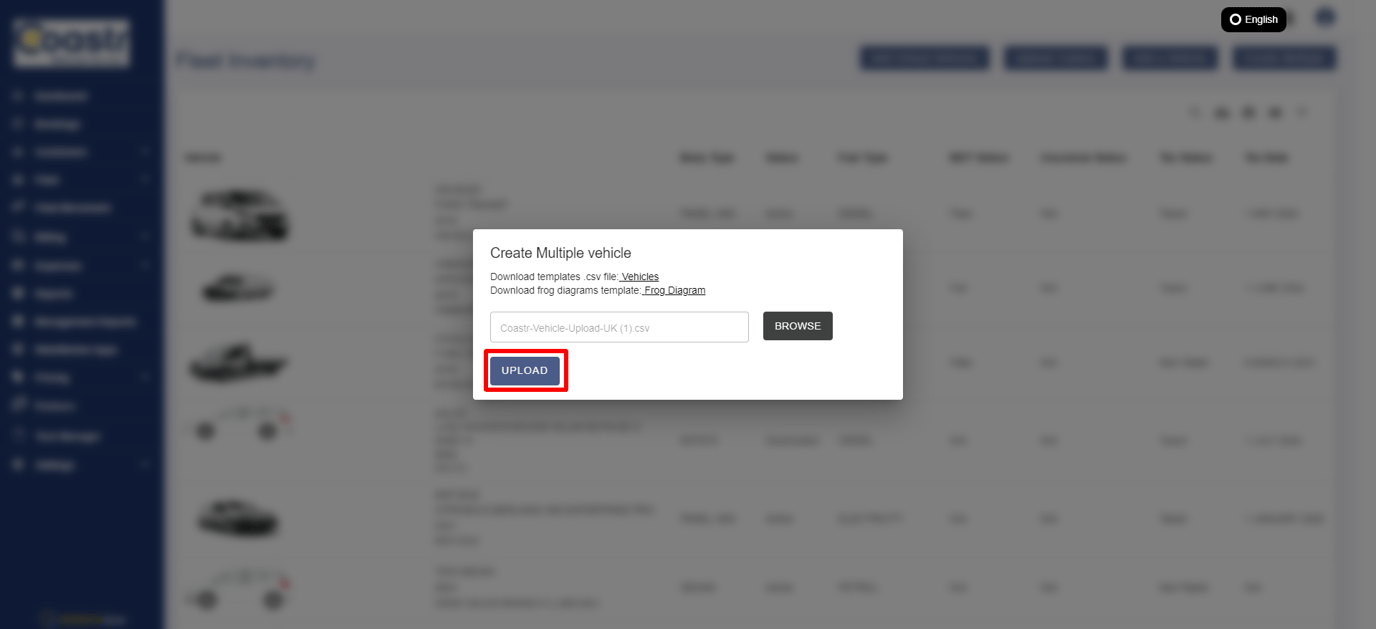 How to Bulk Upload Vehicles to Fleet Inventory?