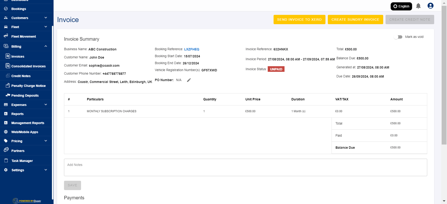 How to record an offline bank payment on an invoice?